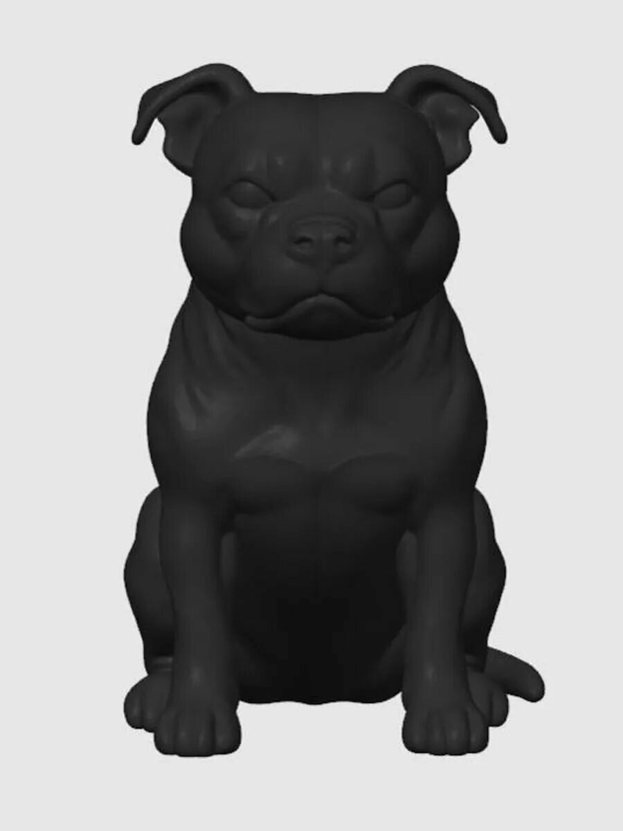 Ростовая статуэтка-Стаффордширский бультерьер (10см, черный)