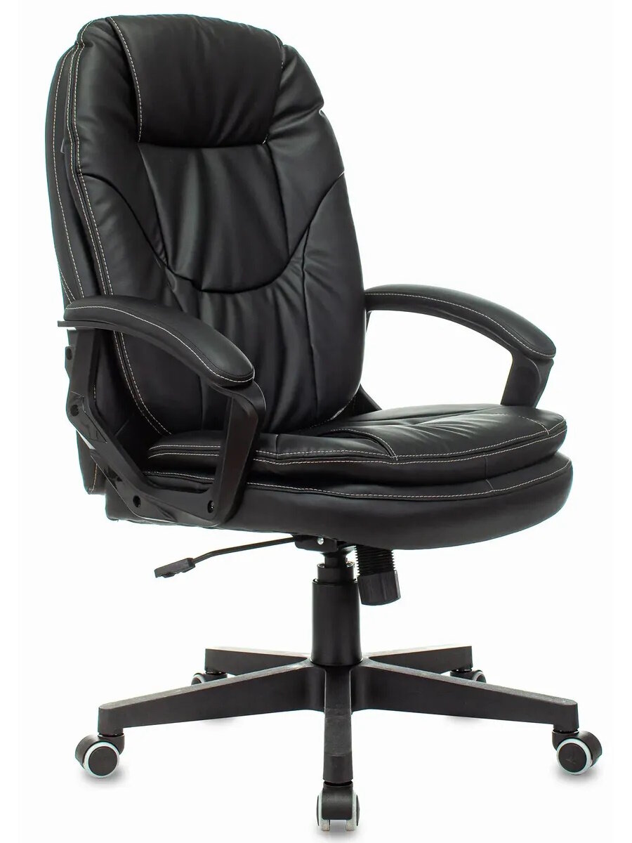 Кресло Бюрократ CH-868N для руководителя экокожа, до 120 кг, черный