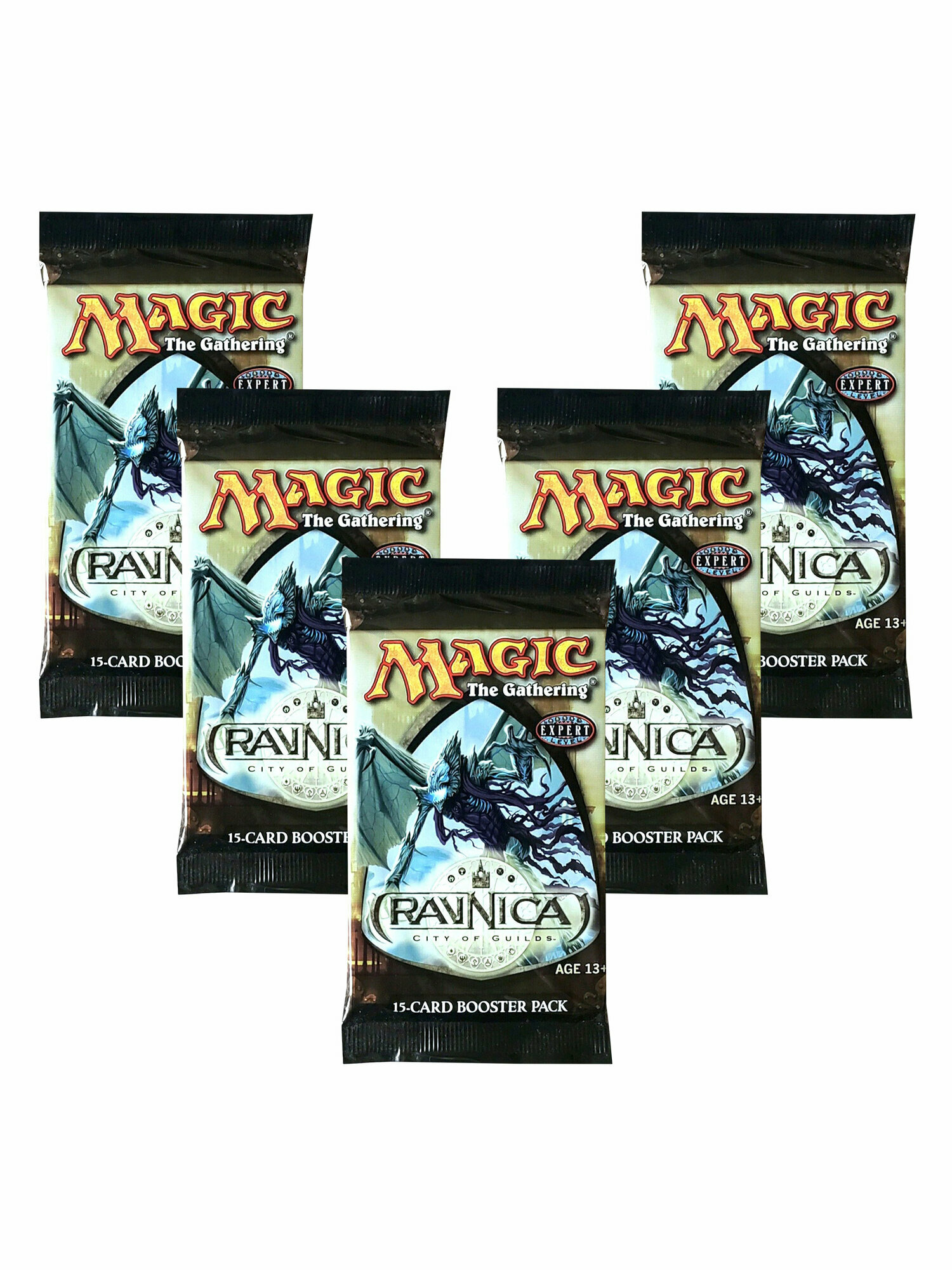 Magic The Gathering: 5 бустеров MTG издания Ravnica City of Guilds на английском