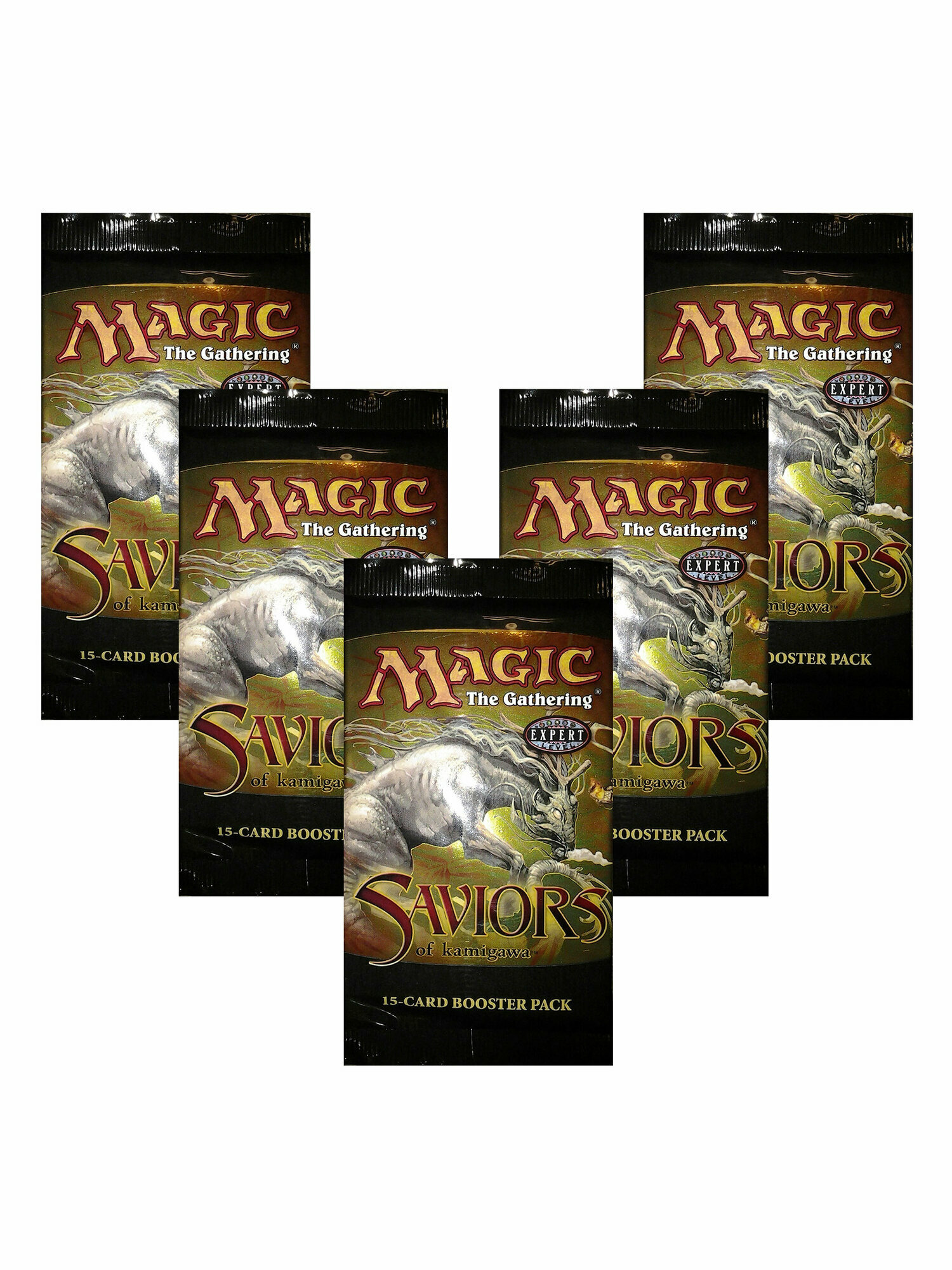 Magic The Gathering: 5 бустеров MTG издания Saviors of Kamigawa на английском