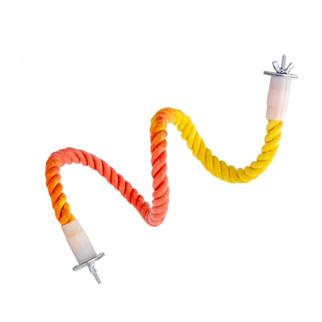 Мягкая хлопковая веревка для попугаев с качелями и насестами, 60cm
