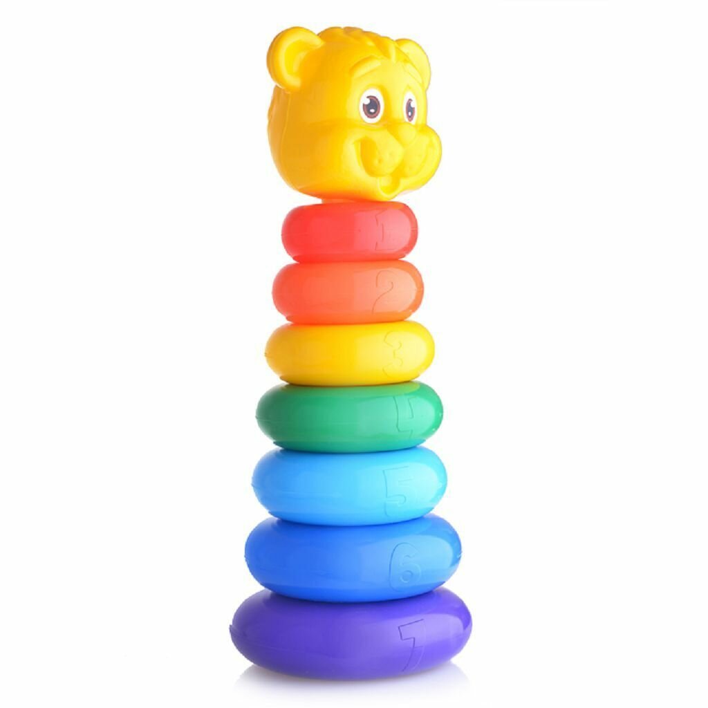 Пирамидка 7 колец "Мишка", в сетке 13x13x35см