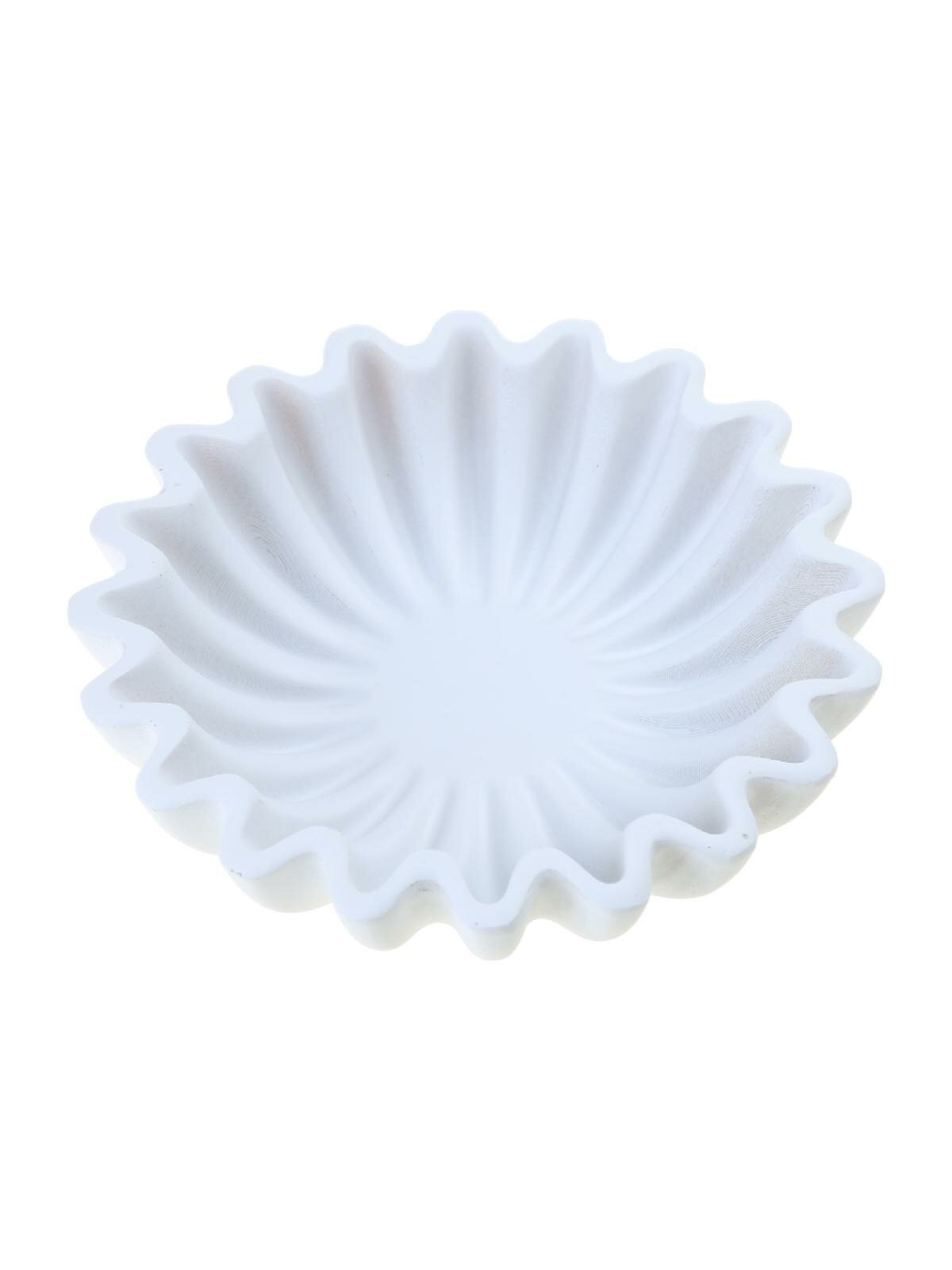 Современная декоративная чаша из смолы ручной работы, декоративная чаша с рифлеными оборками