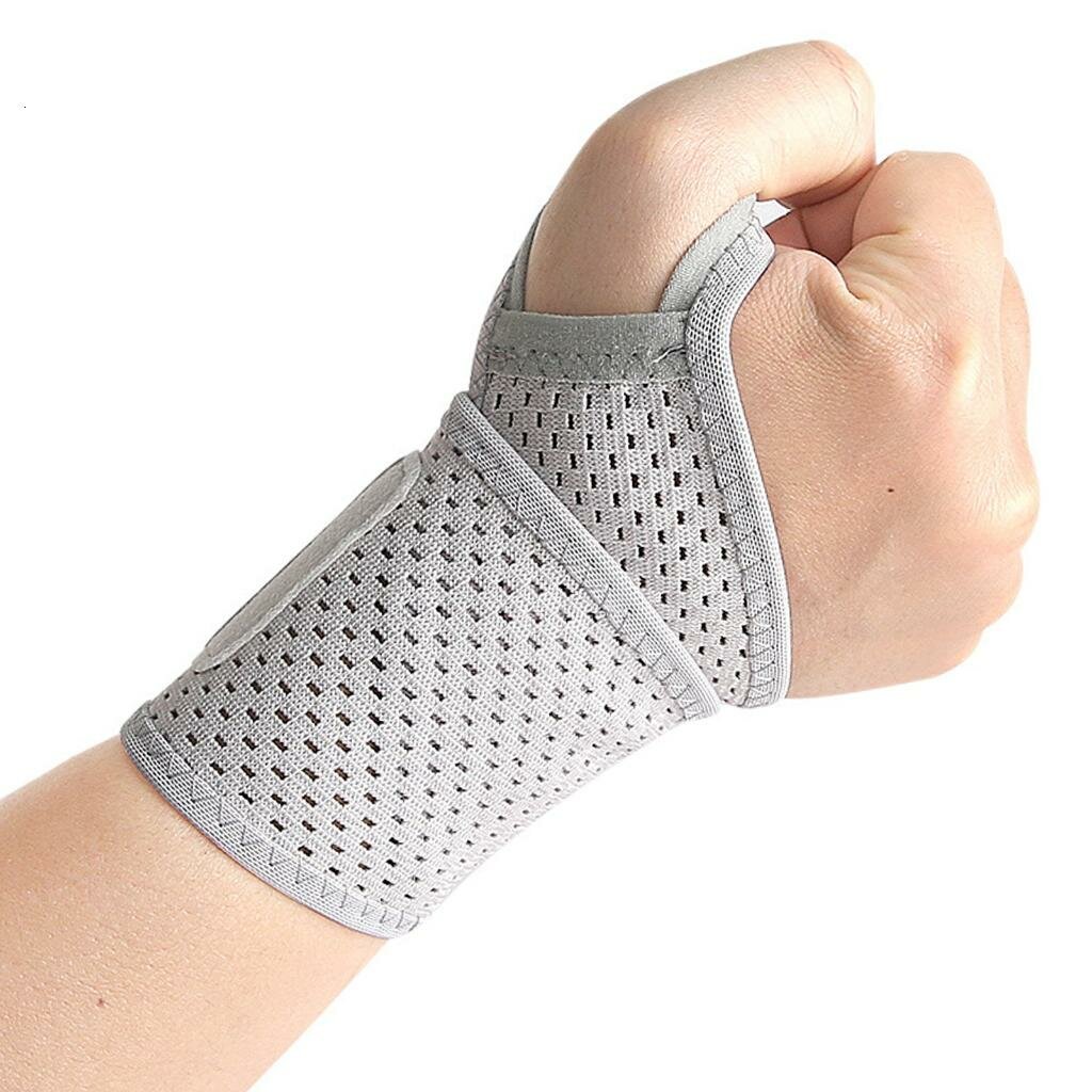 Эластичная повязка на запястье для фитнеса, Серый