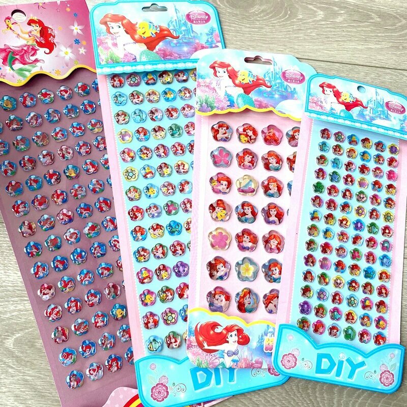 Милые наклейки в форме сердца с 3D-эффектом, имитирующие кристаллы и бриллианты, для девочек, детские волшебные