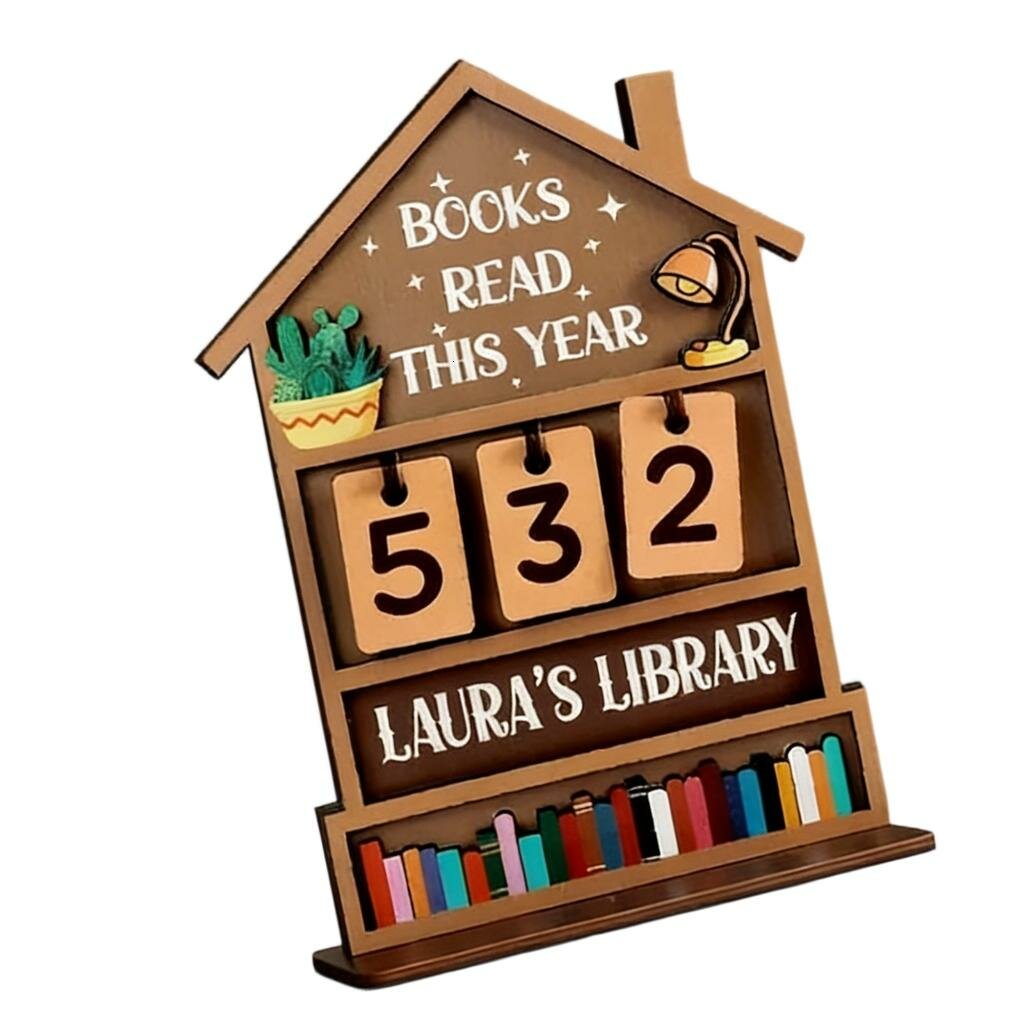 Трекеры для учёта страниц чтения в школе и библиотеке, Коричневый.