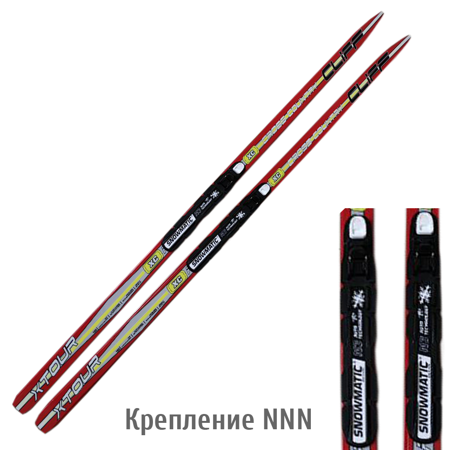 Лыжи Сliff Cross Countryс креплениями, лыжи - 160 см, крепление NNN