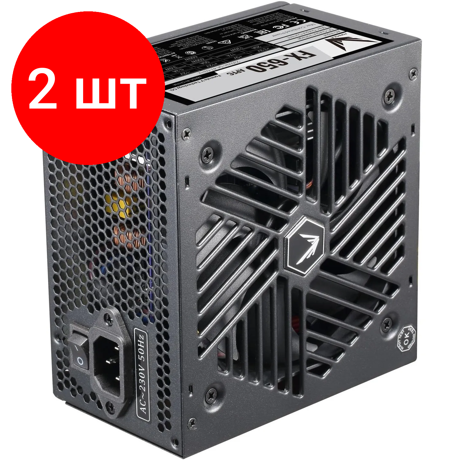 Комплект 2 штук, Блок питания Formula ATX 650W FX-650 (20+4pin) APFC 120/fan 5xSATA RTL