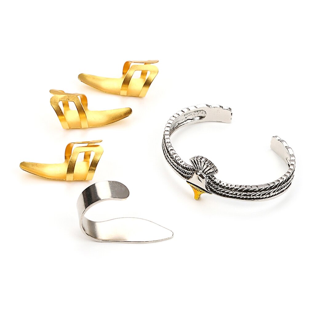 5шт Гитарные Медиаторы Для Большого Пальца Регулируемые Металлические Медиаторы Для Защиты Кончиков Пальцев