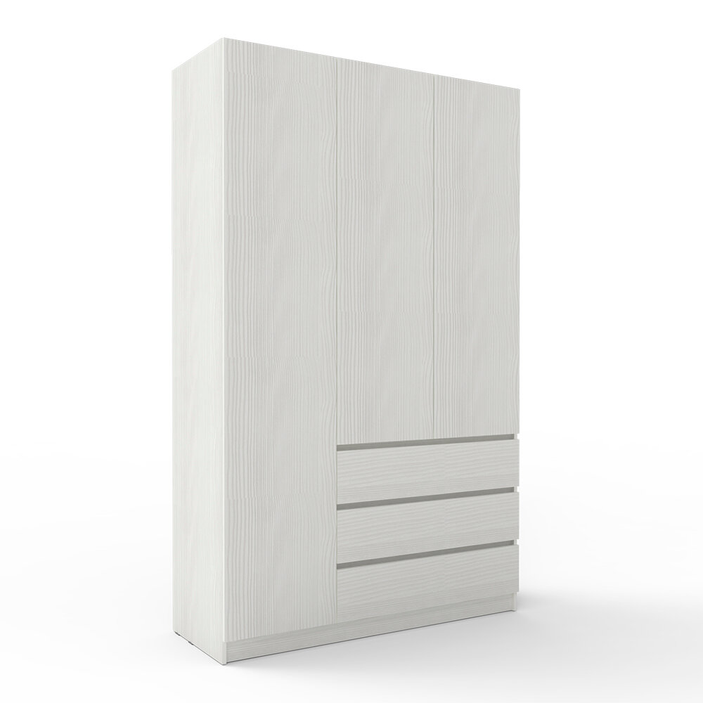 Шкаф распашной КарИВи 135.1 135x220 Белое Дерево