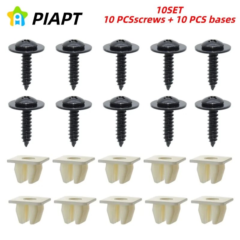 10 комплектов OE # 90114-SE0-000, 90682-SB0-003, 90114-SZ3-000 Комплект саморезов с втулками для подкрылков и брызговиков