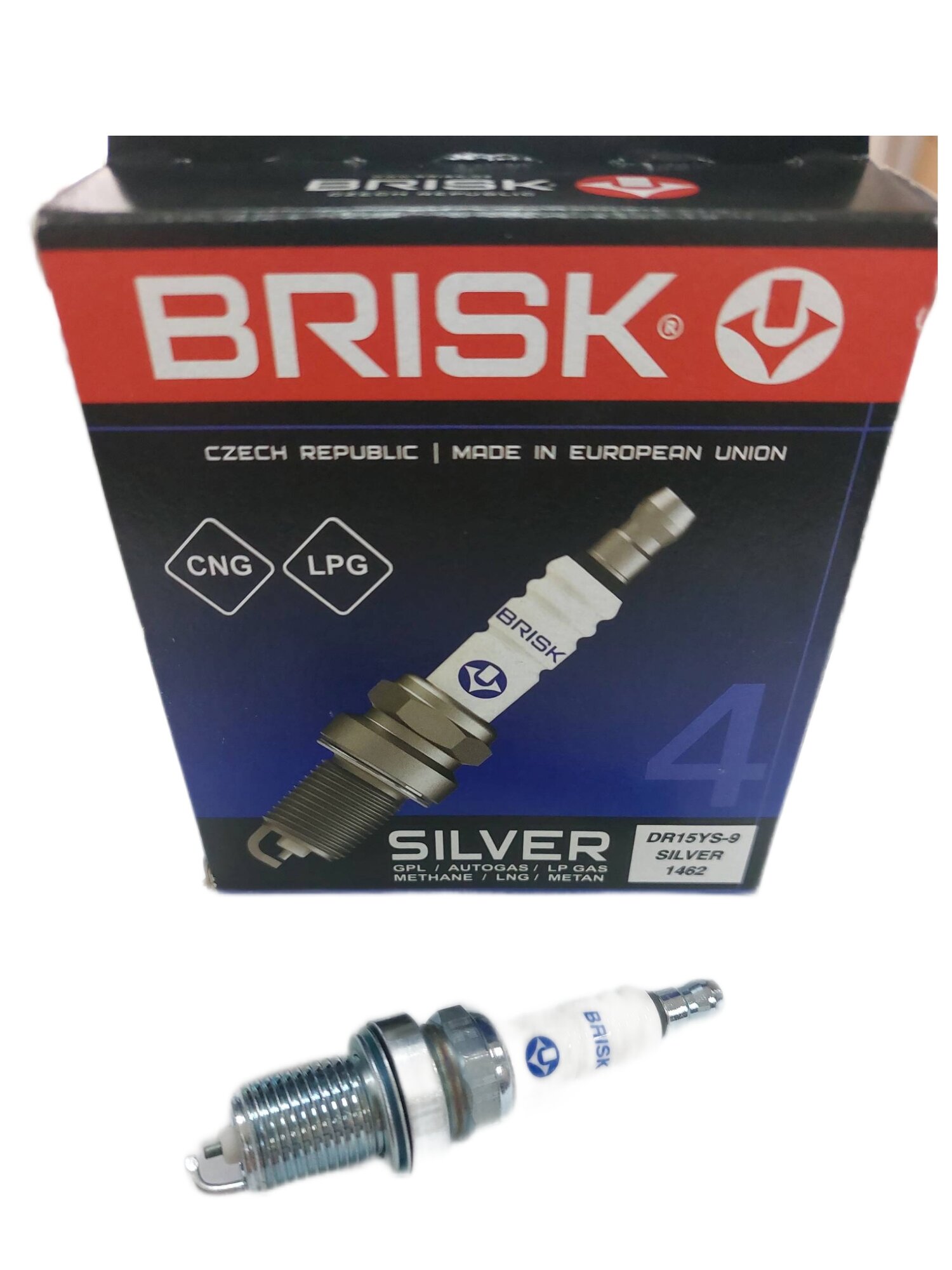 Свечи зажигания BRISK Silver для LADA ВАЗ 16кл, ГБО Газ, бензин веста, Приора, Х-РЕЙ, гранта, ларгус, DR15YS9 1462 4шт