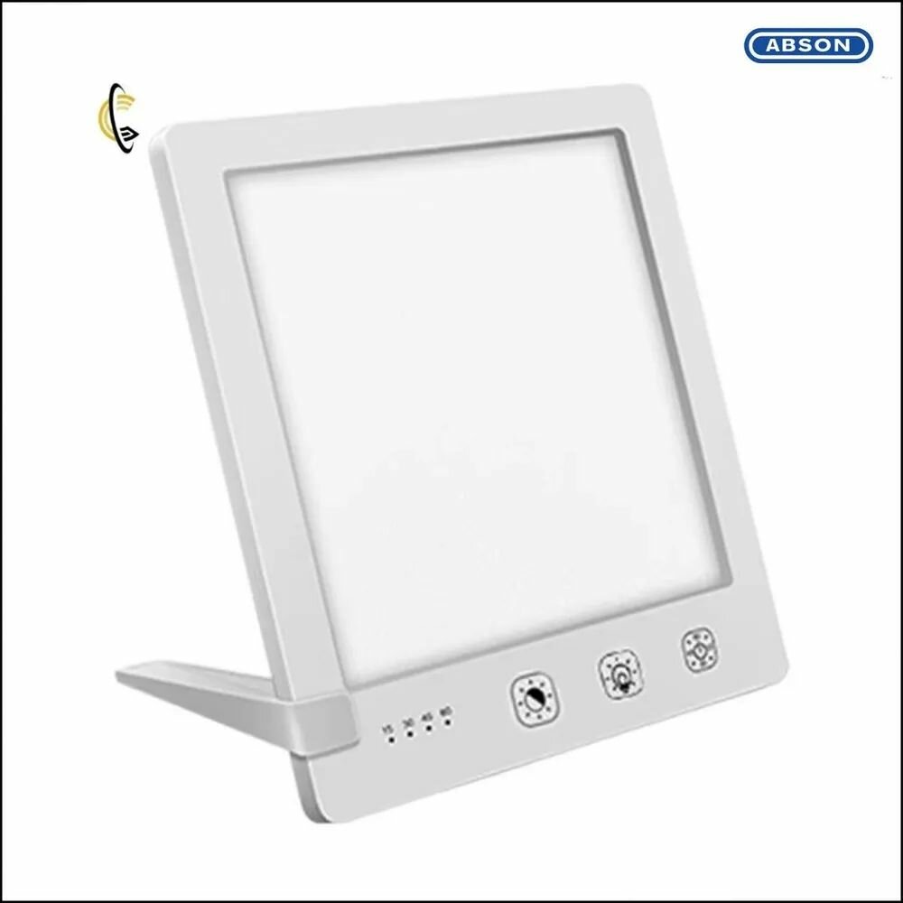 Лампа солнечного света 10000 люкс, имитация естественного дневного света, сенсорное управление, USB Type-C, складная подставка, таймер 15-60 минут, белый корпус