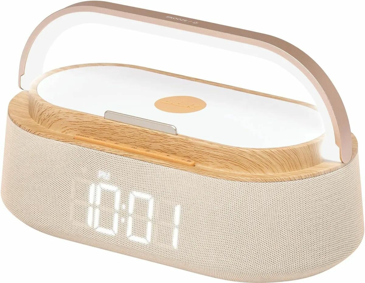 Портативная колонка BBK BTA2010, FM-радио, пластик, бежевая, 10 Вт