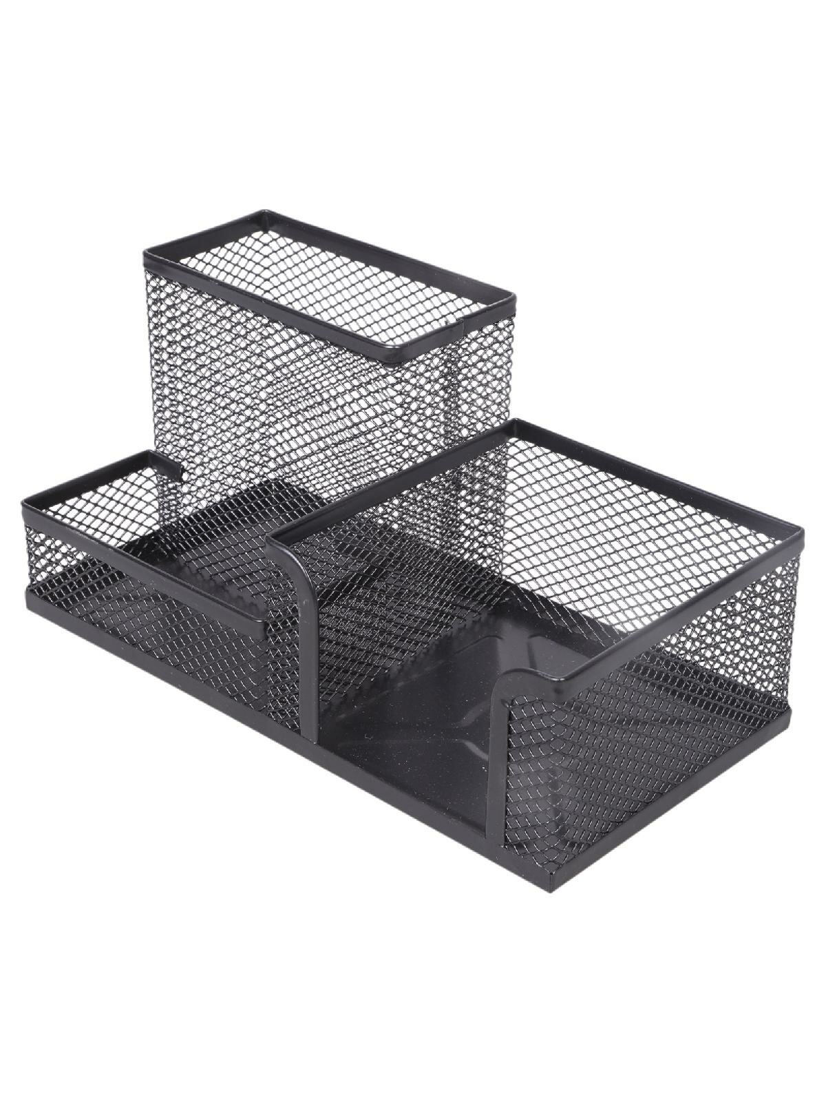 Настольный органайзер Коробка для хранения карандашей 3 отделения Держатели для ручек для школы