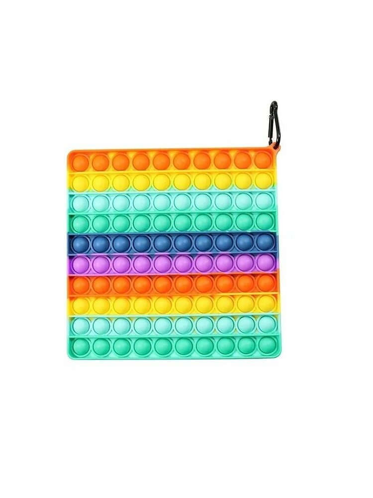 Яркая и веселая большая поп-ит игрушка (20 см) для снятия стресса и тревоги, Радуга 1
