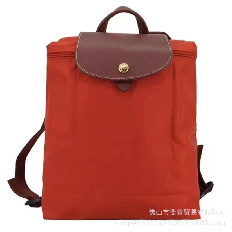 Новый рюкзак Longchamp, складной, полный цветовой спектр, двойная сумка через плечо, нейлоновый рюкзак для студентов, повседневный и универсальный
