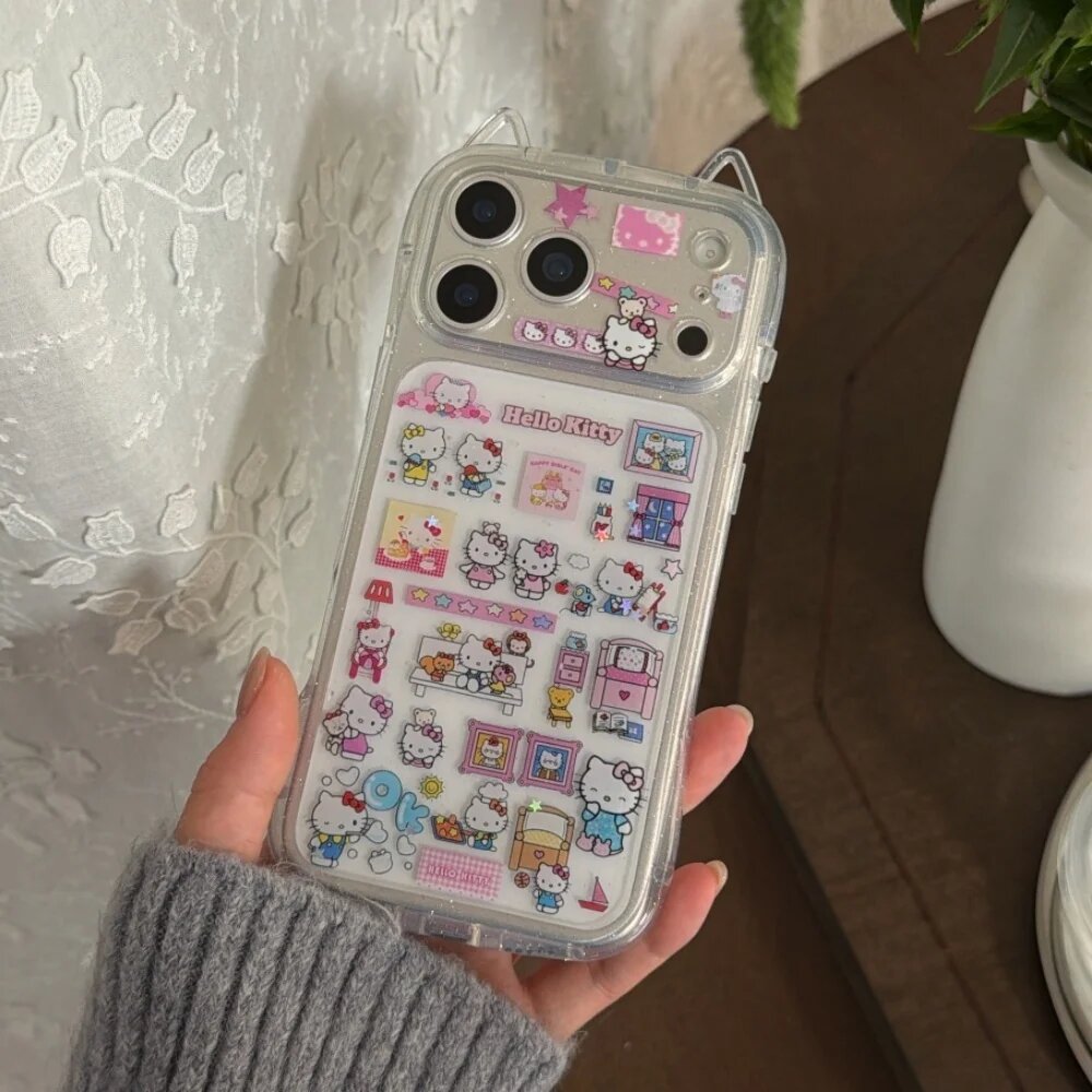 Чехол Hello Kitty для iPhone 16, прозрачный, ktkt