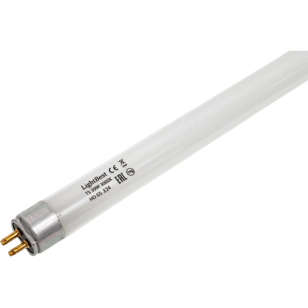 Люминесцентная лампа LightBest LBL T5 39W 3000K HO G5, 3100 лм, срок службы 24000 ч, трубчатая форма, теплый белый свет,