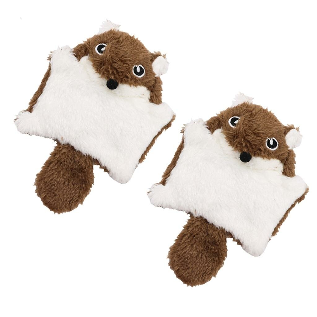 Плюшевые белки, 2 шт, Коричневый