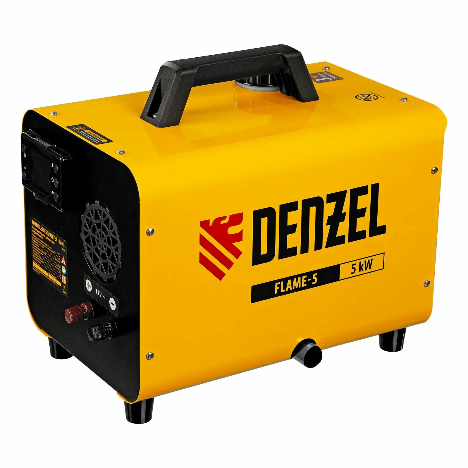 Дизельная тепловая портативная пушка Flame-5, 5кВт, 300м3/ч, непр. наг, циф. терм. Denzel