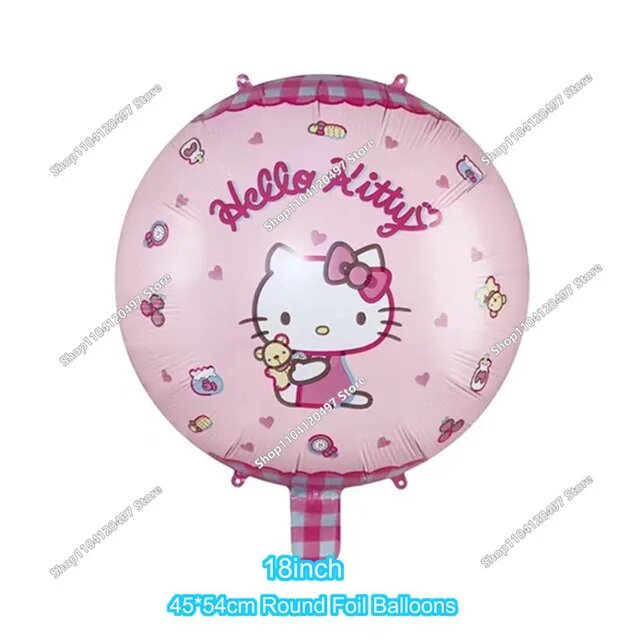 Украшения для дня рождения в стиле мультяшной Hello Kitty, милые латексные воздушные шары Hello Kitty, детские игрушки и подарки для вечеринки в честь рождения ребенка.
