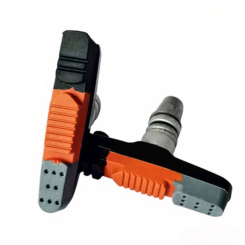 Колодки тормозные для велосипеда V-Brake, 1 пара, 55 мм, с шестигранным гаечным ключом и прокладками, черные/красные/синие/золотые/серебристые/фиолетовые, для горных, шоссейных, складных велосипедов