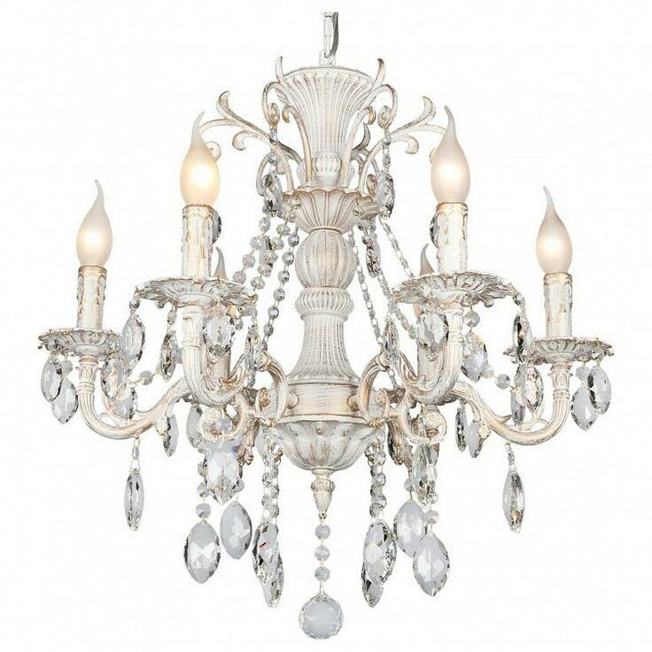 Люстра Omnilux Martina OML-79003-06 цвет белый с золотой патиной Накаливания, Светодиодные Флористика