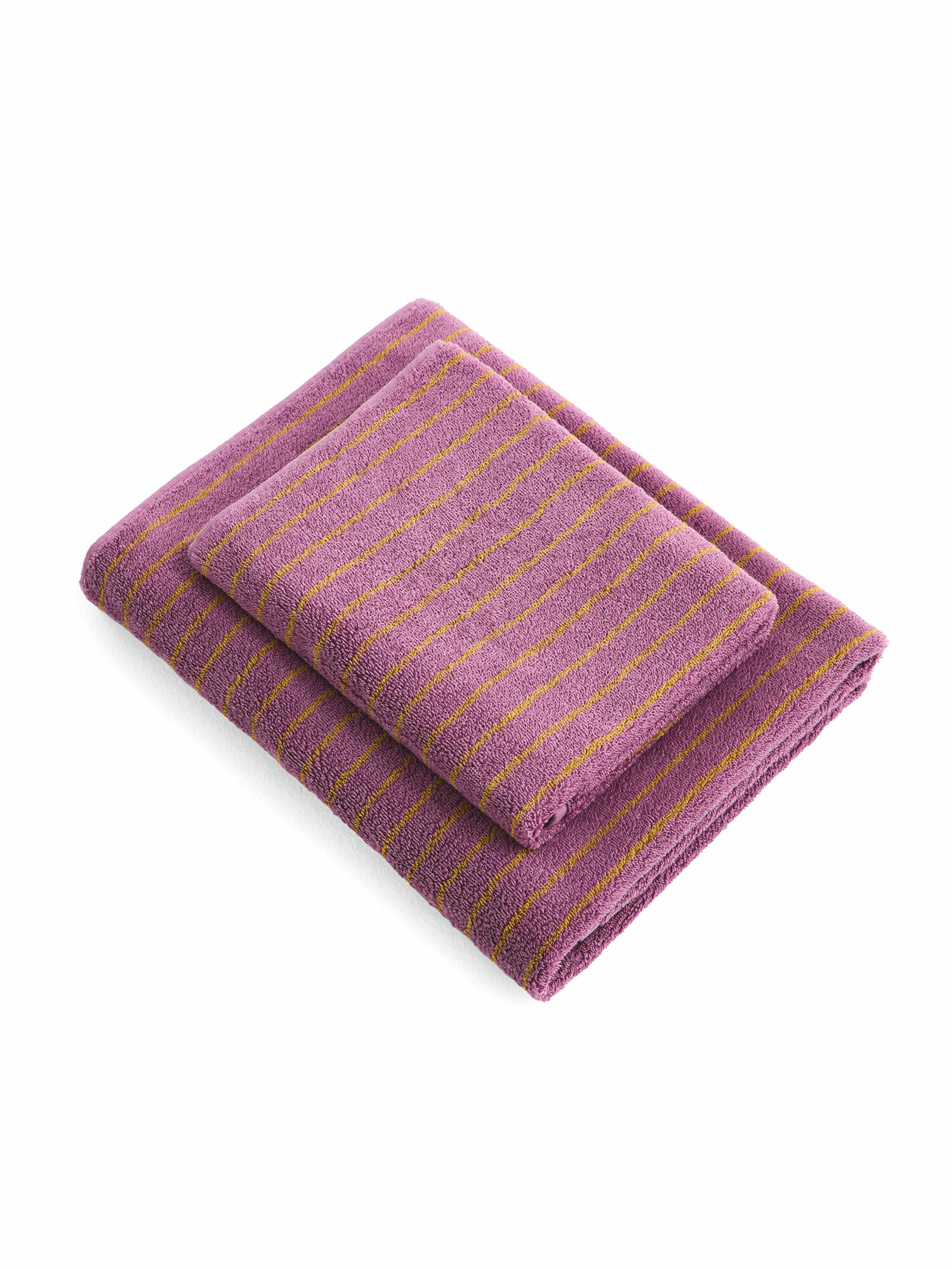 Полотенце махровое MORФEUS (морфеус), 100% хлопок - Лиловый с желтым - 35x75