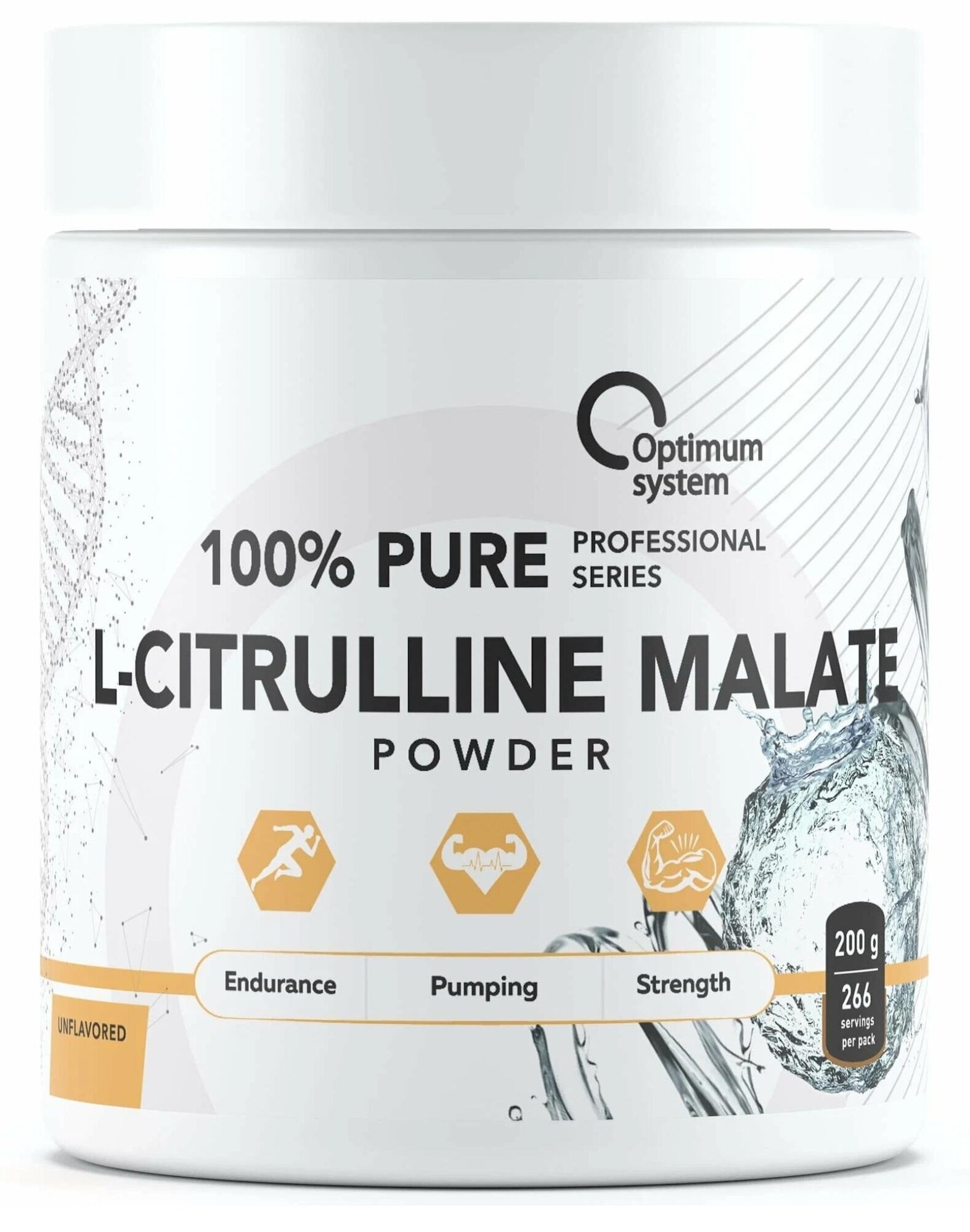 Optimum System L-Citrulline Malate Powder 100% Pure, Цитруллин 200 гр - Без вкуса