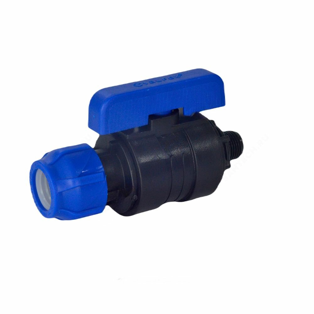 Кран шаровой компрессионный ПЭ Дн 40х1 1/4" НР Ру16 VALFEX 1210012640114