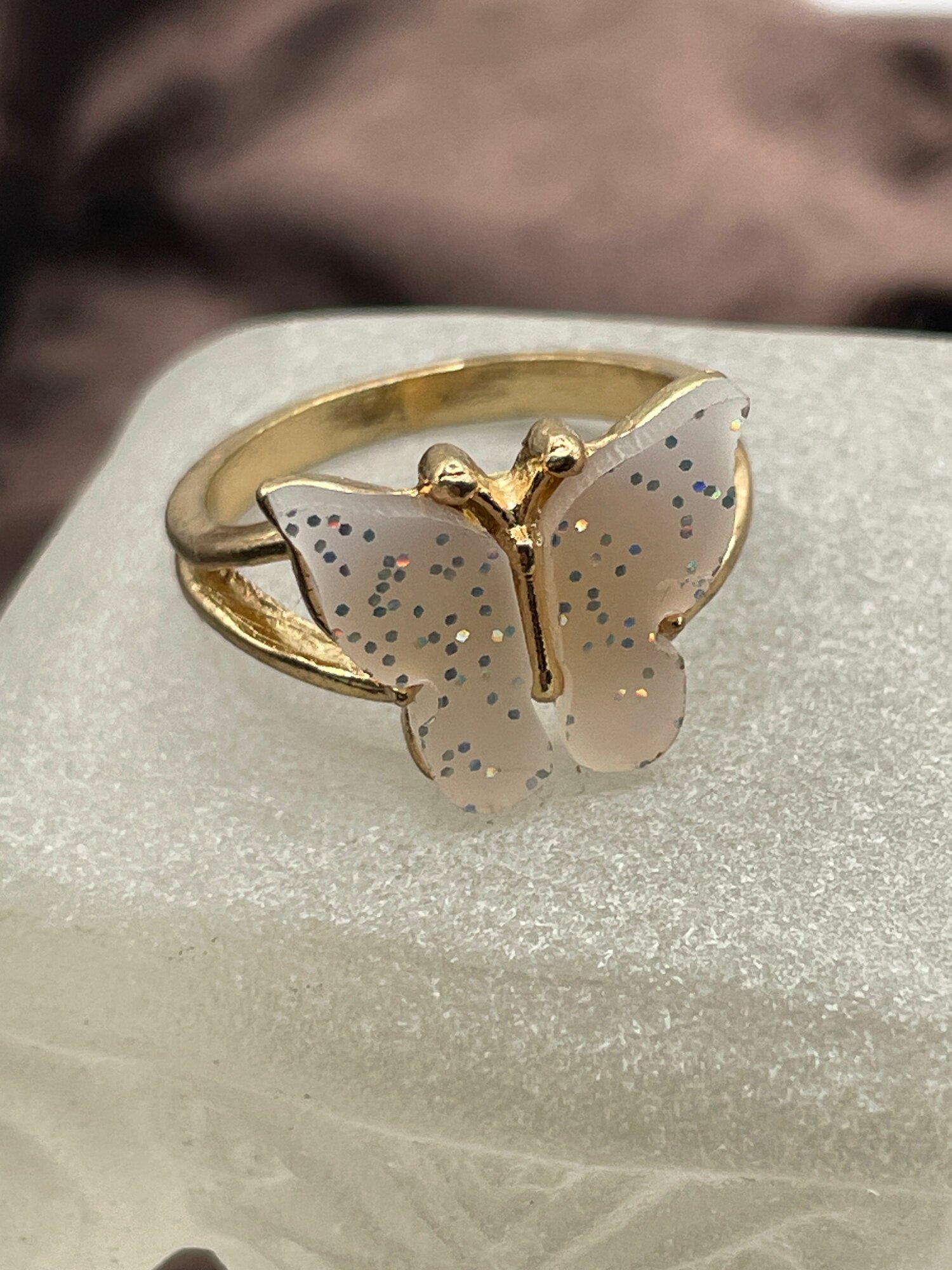 Винтажное позолоченное кольцо, размер 16