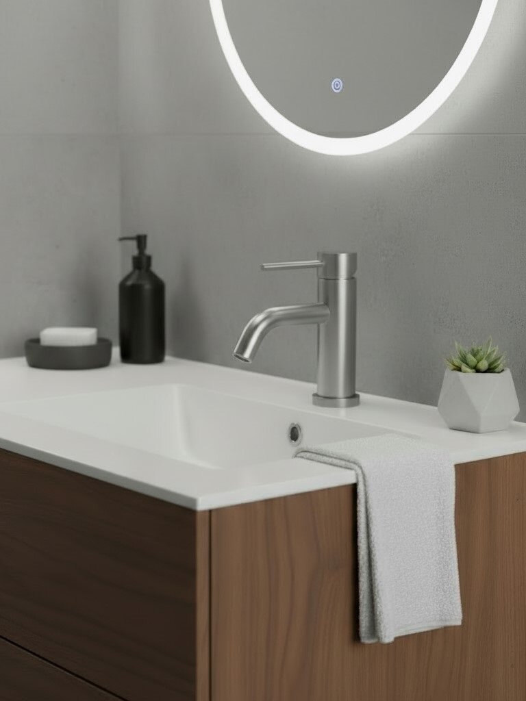 Смеситель для раковины из нержавеющей стали / гарантия 5 лет / коллекция Vessel