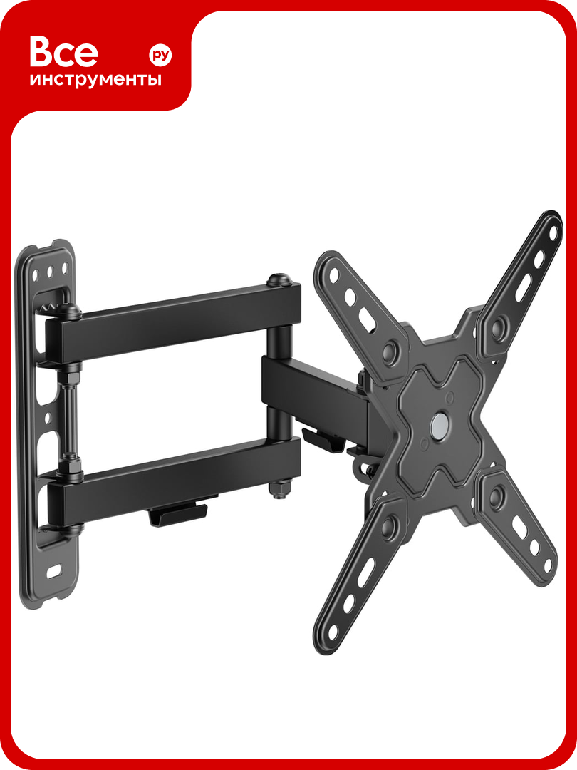 Кронштейн UNITEKI FM370ROTO для ТВ и монитора, поддержка VESA 100×100, 75×75, кабель‑канал, двойная ориентация