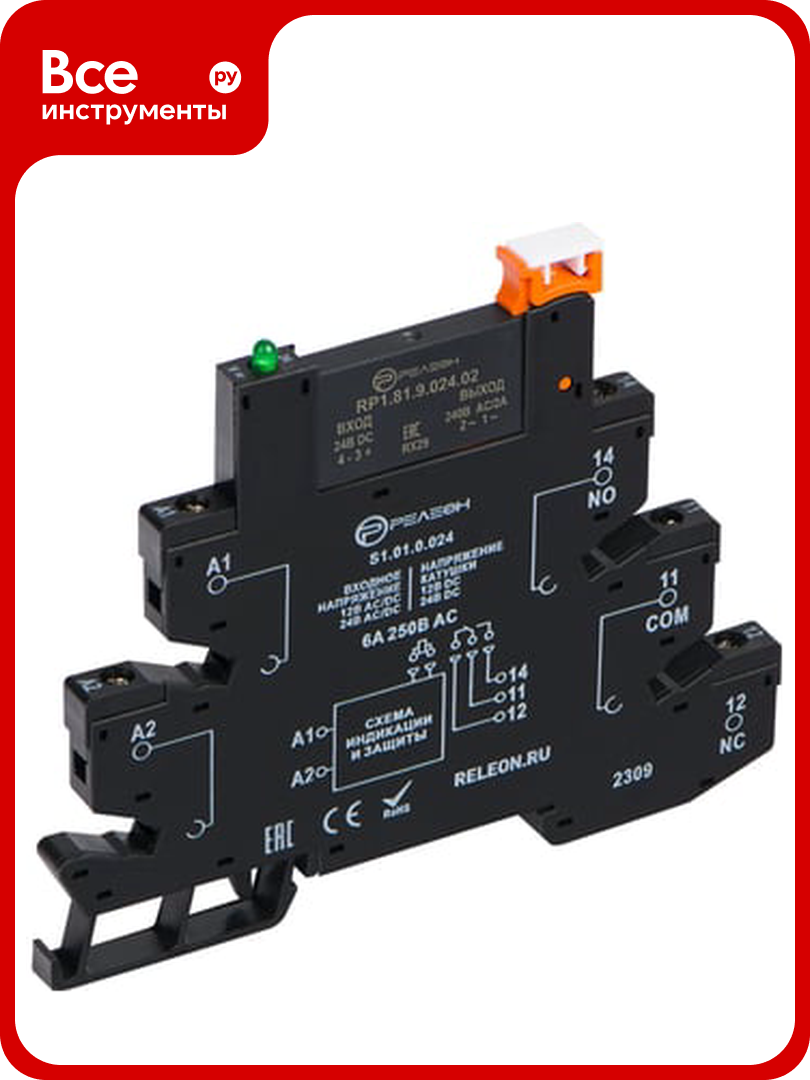 Ультратонкое твердотельное реле Релеон = 60в Dc; вых. цепь 1но 2а, 48-280в Ac; переключение, RP181902402