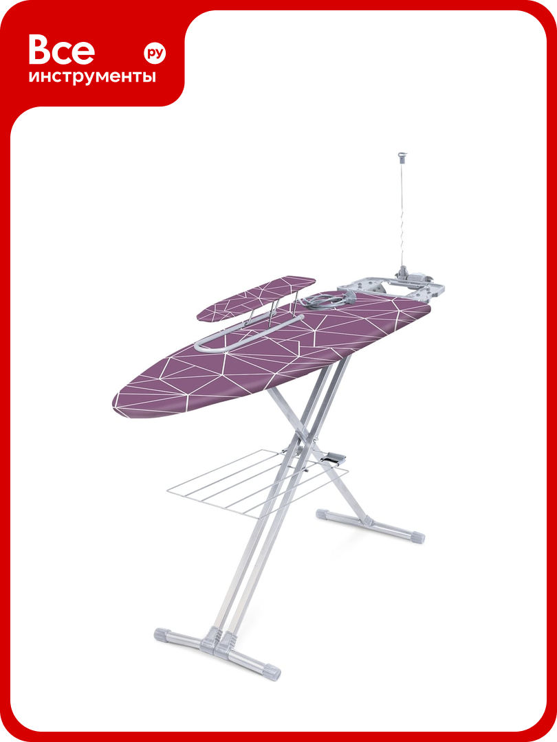 Гладильная доска Nika 9, тефлоновое покрытие, металлическая конструкция, удобная для глажения одежды