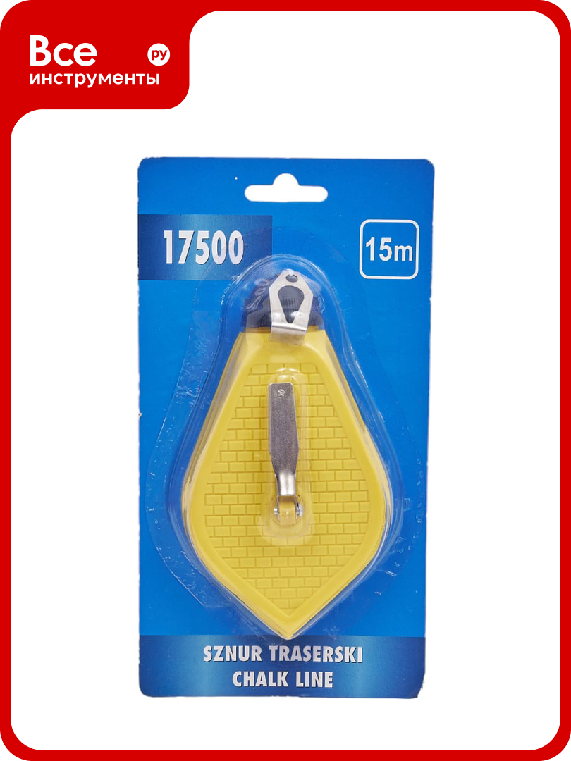 Малярный шнур-отвес TOYA 15 м 17500 с синтетическим волокном, конусной формой, для точных измерений в живописи