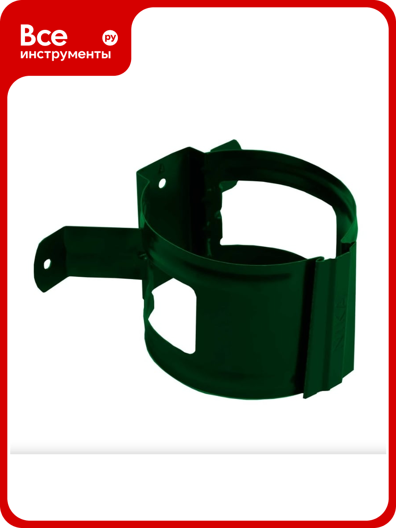 Круглый держатель трубы NIKA RAL 6005 темно-зеленый, дерево В0000019285