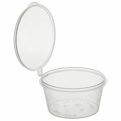 960 шт. Соусник одноразовый 80 мл, Стандарт, с верхней крышкой, прозрачный, взлп, 1259П