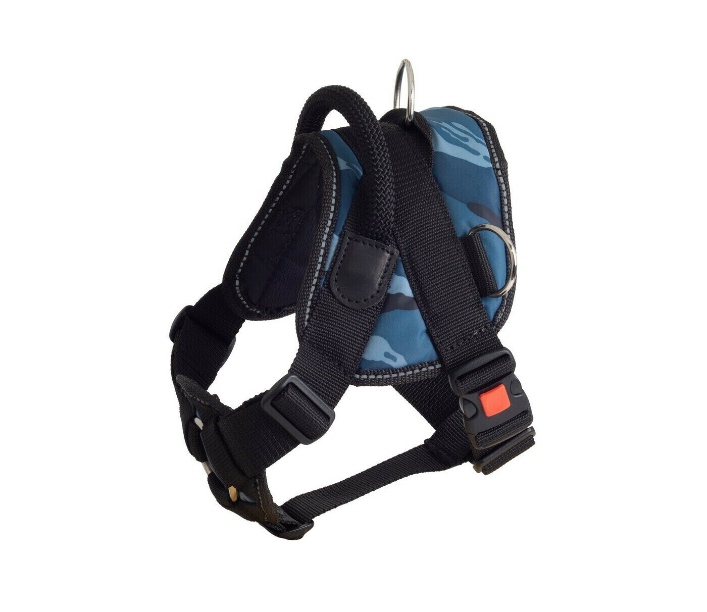 Шлейка нейлоновая с грудью (разм. S) шея 55-65см, грудь 55-70см, фаст с блокировкой, полицейский камуфляж