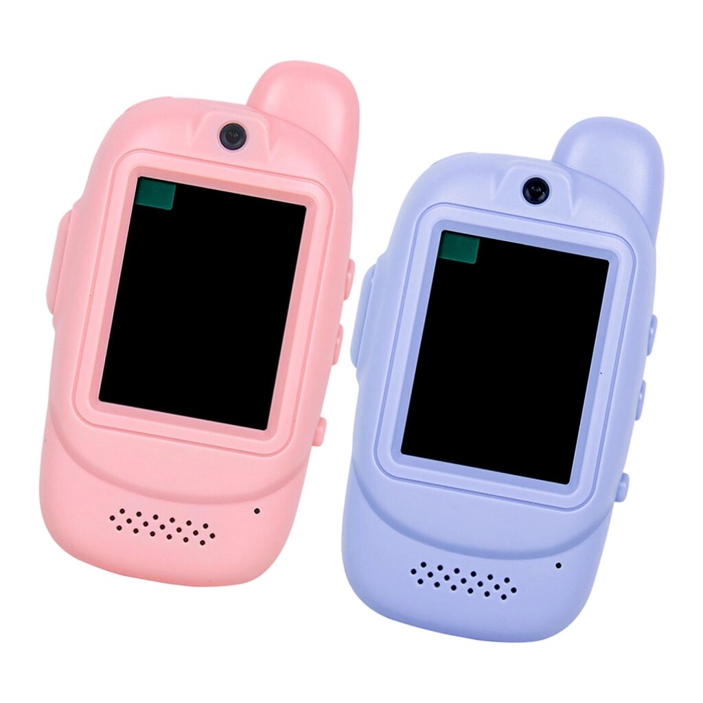 1 комплект из 2-х детских раций, детских видеотелефонов, детских интерактивных игрушек - пара розовых и фиолетовых