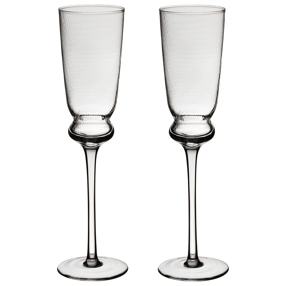 Набор бокалов для шампанского "Twist & Shine" 2шт 210мл