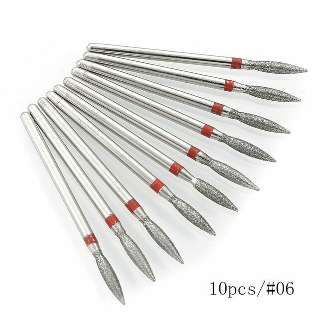 10 шт./компл. алмазное сверло для ногтей, электрические фрезы для педикюра, маникюрные пилки, инструменты для кутикулы, аксессуары для ногтей
