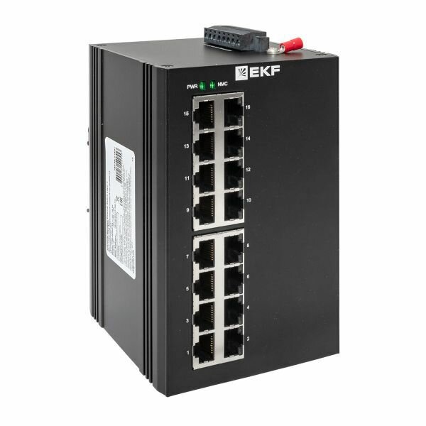 Коммутатор управляемый промышленный уровня L2 ML2-16GT 16 портов 10/100/1000Base-T(X) RJ45 монтаж на DIN-рейку TSX, EKF TSX-ML2-16GT (1 шт.)