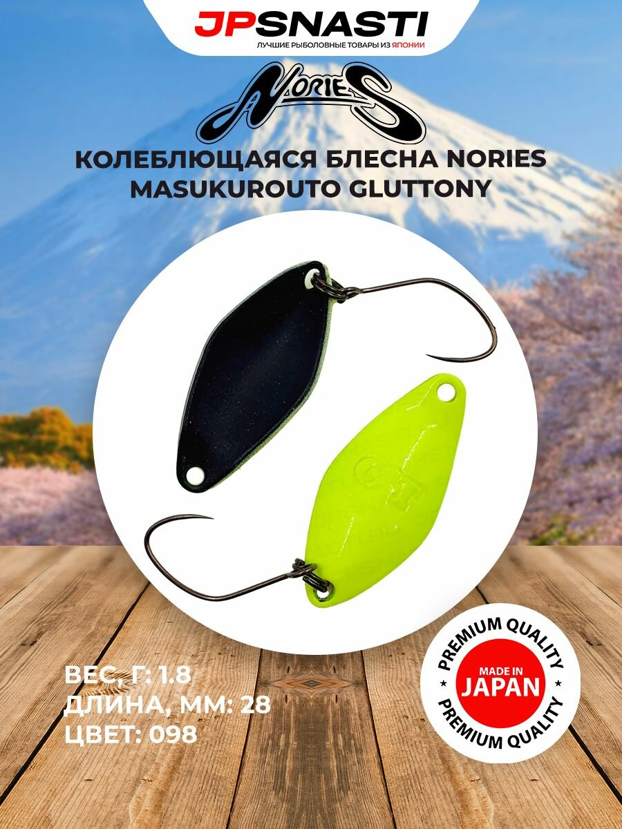 Блесна на форель Nories Masukurouto Gluttony, 1.8 г, 100, 1 шт.