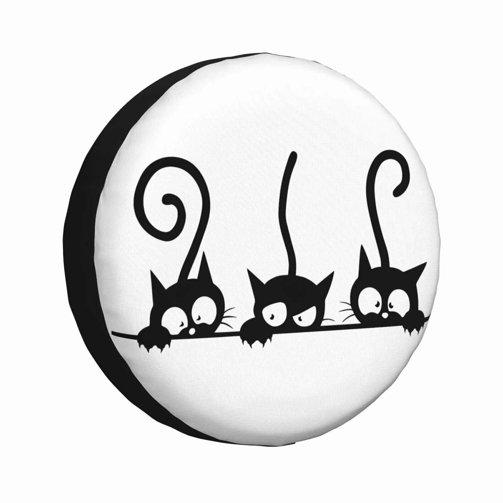 Чехол для запасного колеса Fun Black Cat подходит для внедорожников SUV Pajero 4x4, защита 16inch