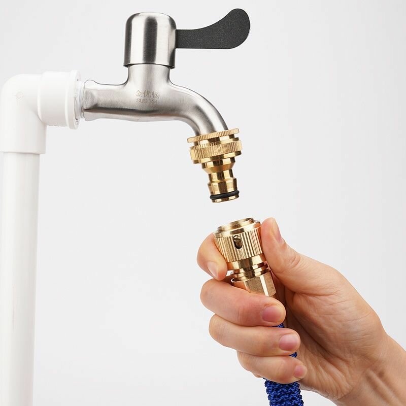 Чистая медь, бытовой телескопический соединитель для водопровода, аксессуары, соединитель для крана стиральной машины, соединитель для мойки автомобилей, быстроразъемное соединение для шланга