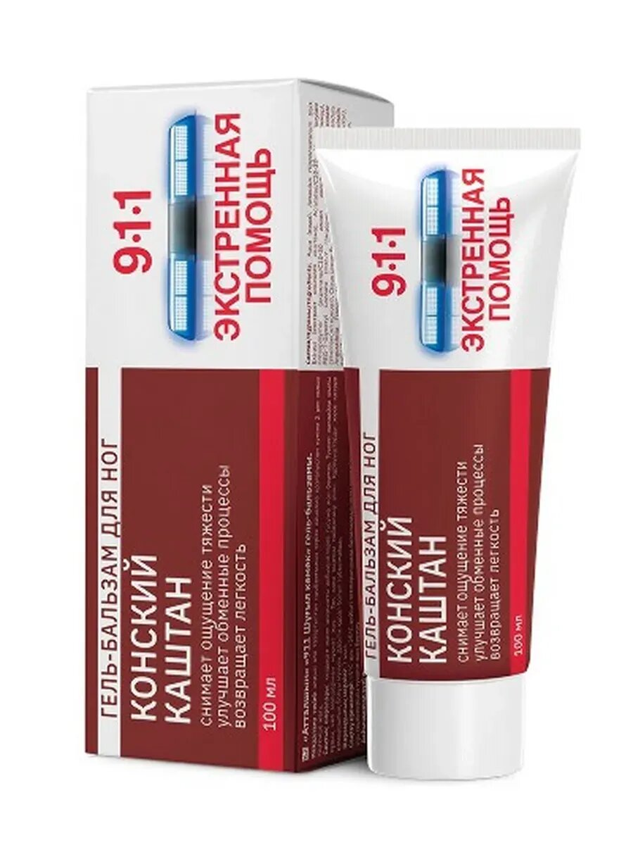 911 Экстренная помощь Конский каштан Гель-бальзам 100 мл