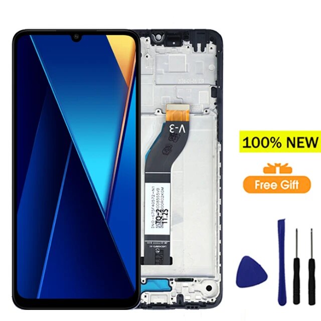 6,74 "дисплей для Xiaomi Poco C65, ЖК-дисплей, преобразователь сенсорного экрана в сборе With Frame