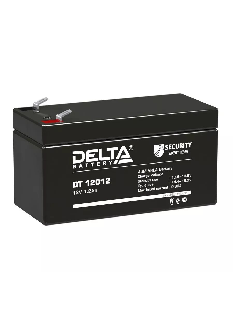 Аккумулятор DELTA DT 12012 12V 1.2Ач А 97x43x52 унив. пол.